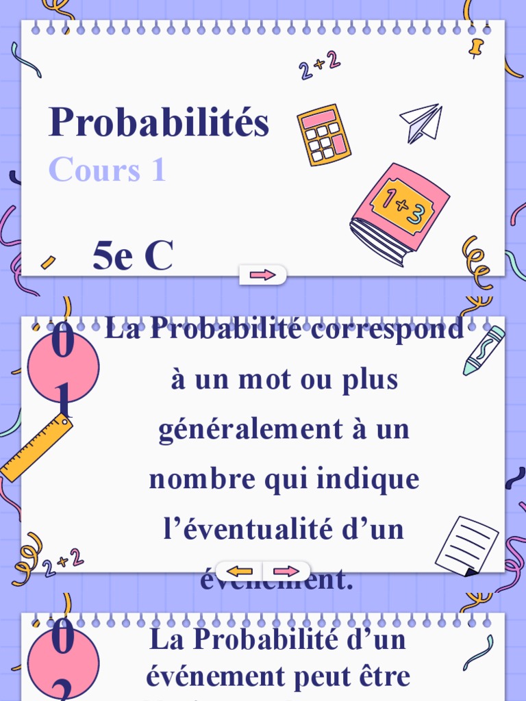 Introduction Probabilités Cours 1 Et 2 | PDF