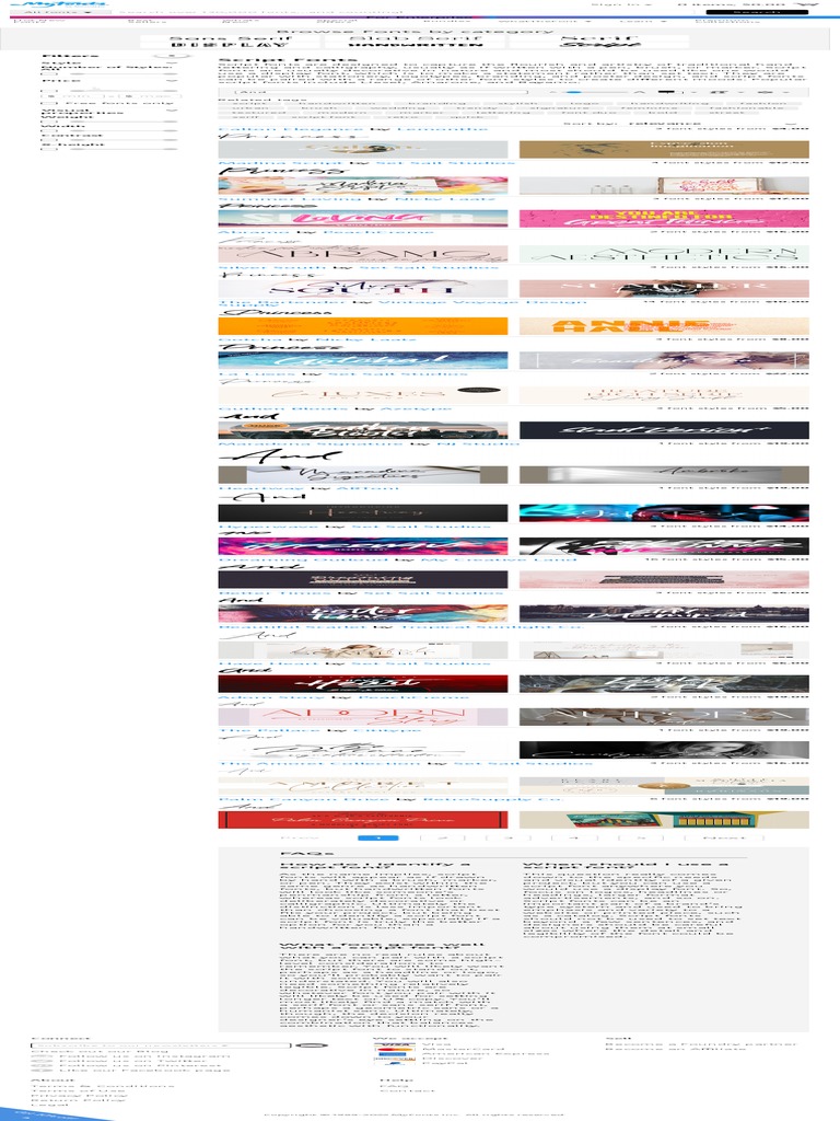 Script Fonts MyFonts 2 | PDF | Sans Serif | Typefaces