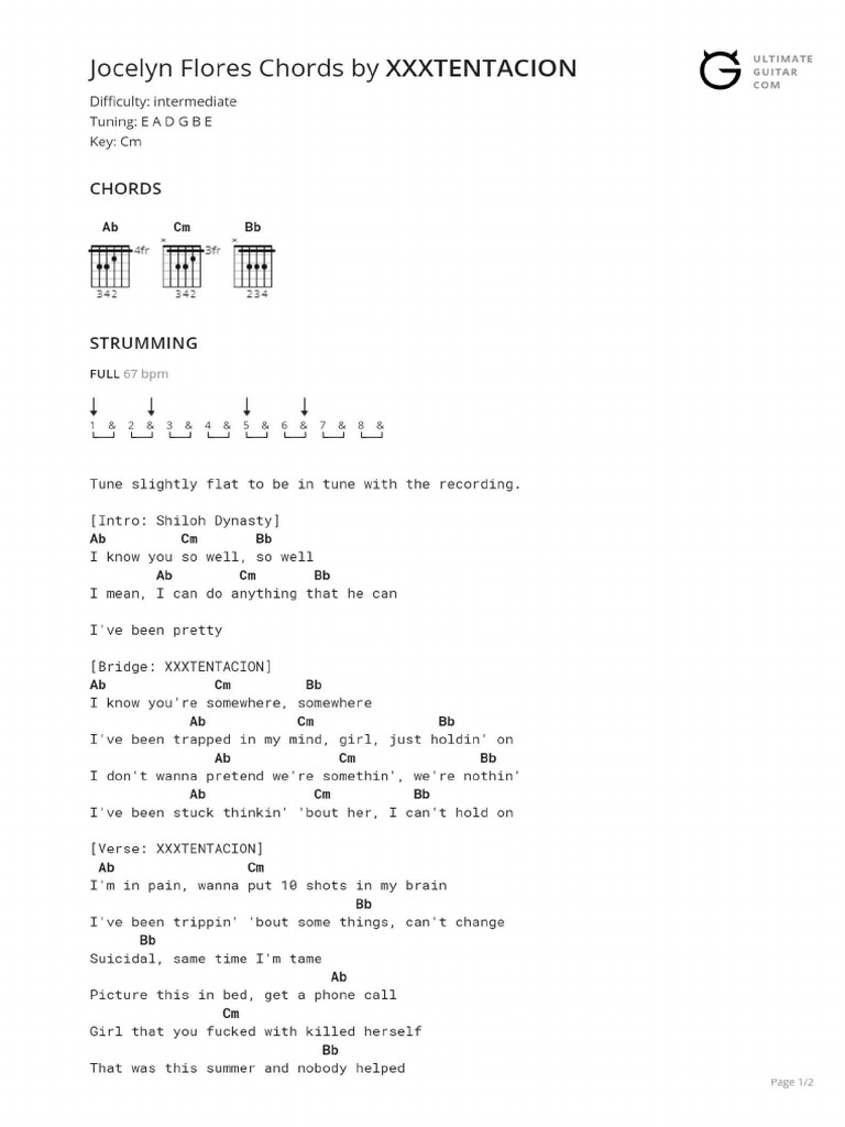 Jocelyn Flores Chords | PDF