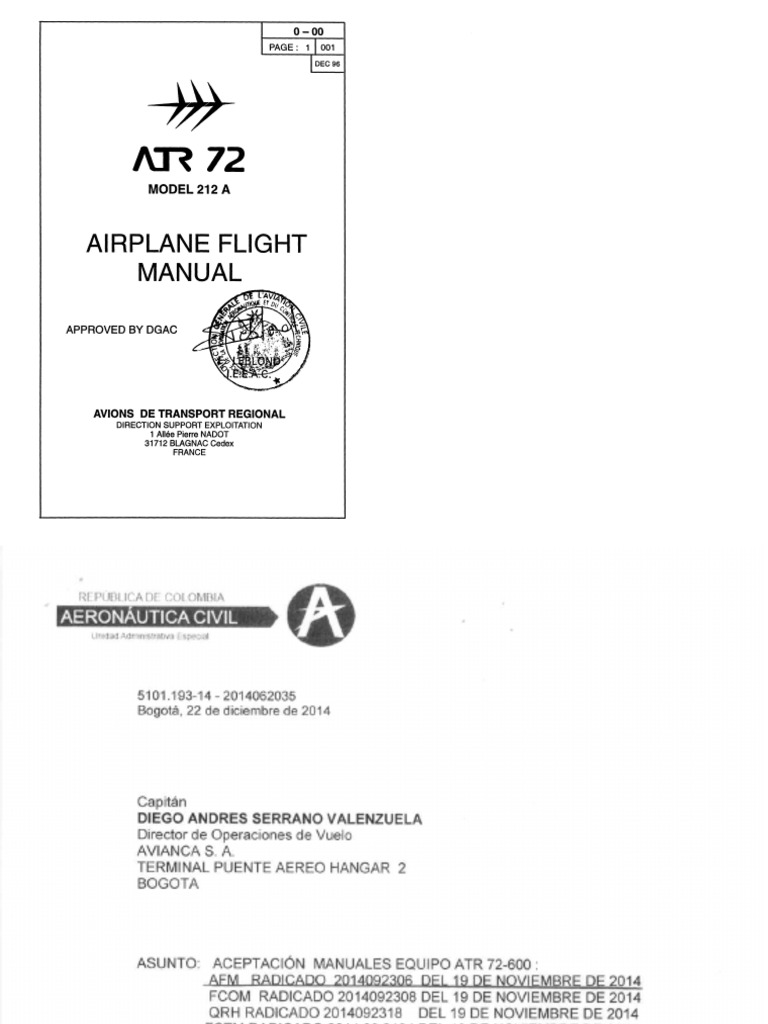 Mf. Afm Atr 72-600 | PDF | Vehicles | Aerospace Engineering