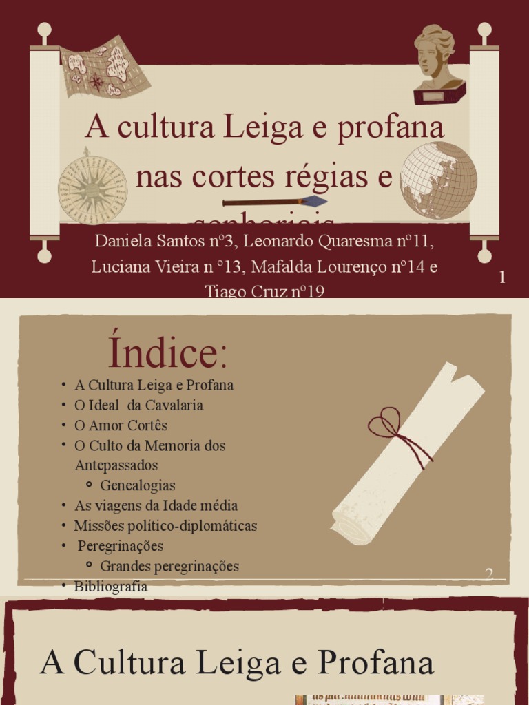 A Cultura Leiga e Profana Nas Cortes Régias e Senhoriais | PDF