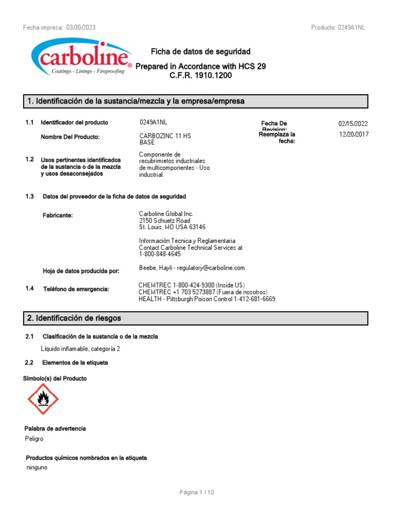 Carbozinc 11 Base Grey 0700 | PDF