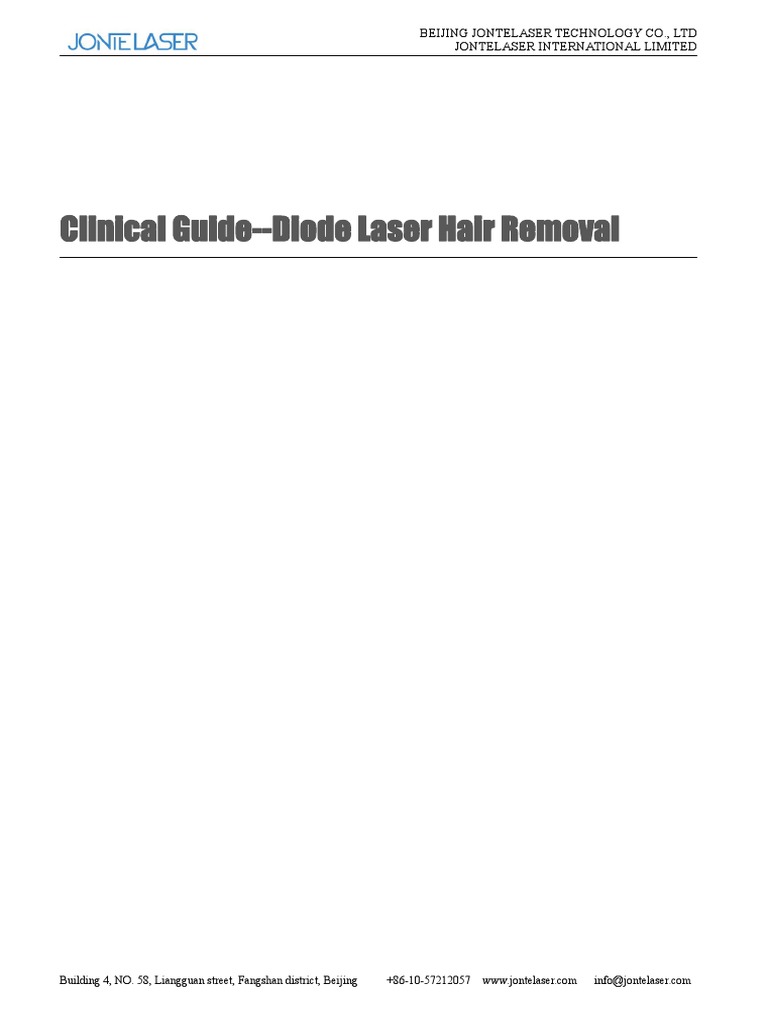 Clinical Guide - Diode Laser | PDF | Hair | Laser