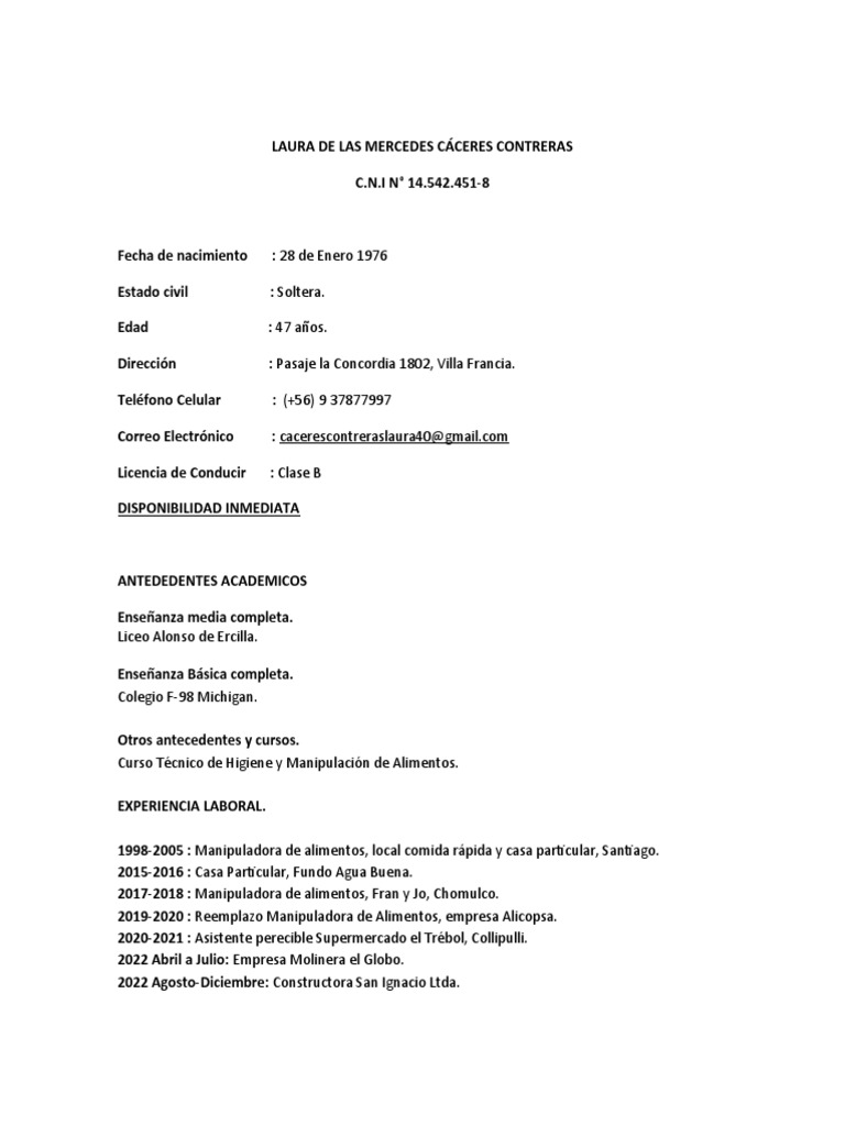 Curriculum Vitae Laura | PDF