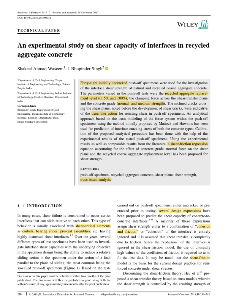 Ahmad, Bhupinder - 2018 - An Experimental Study On Shear Capacity of Interfaces in Recycled ...