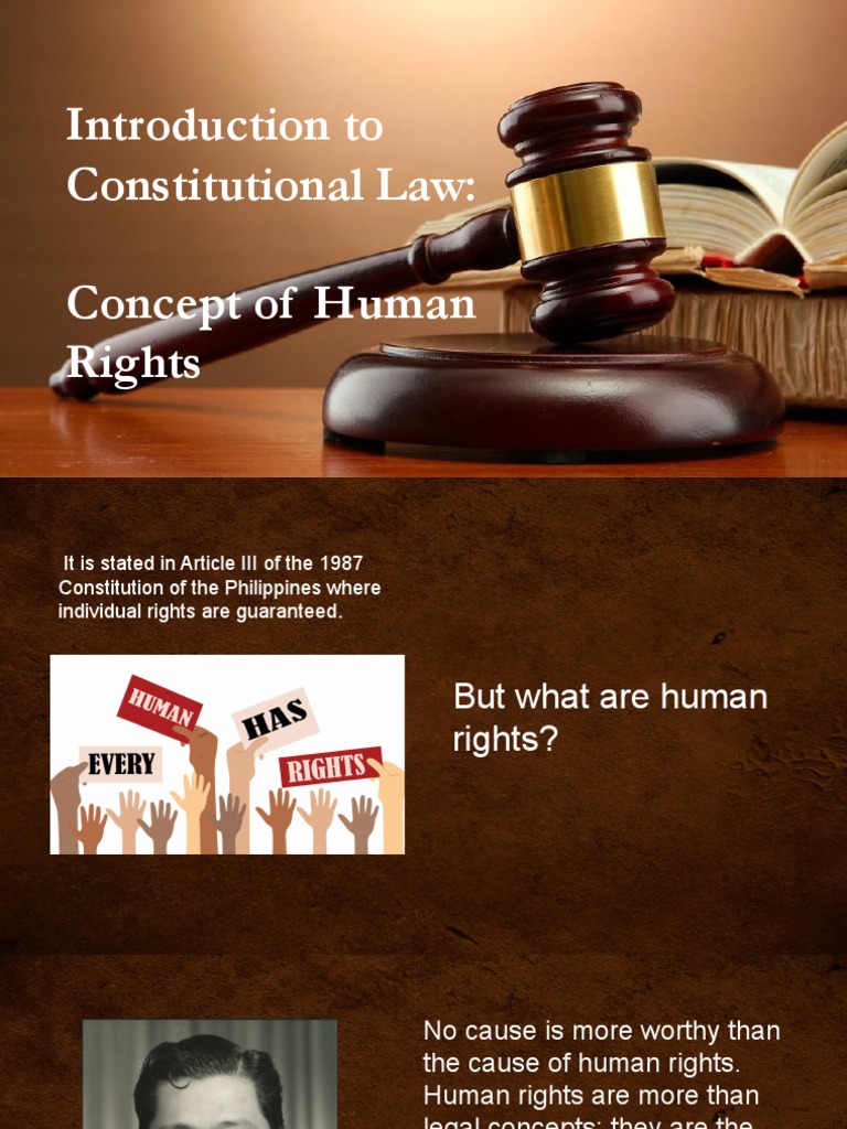 Introduction To Constitutional Law Concept Of Human Rights Pdf