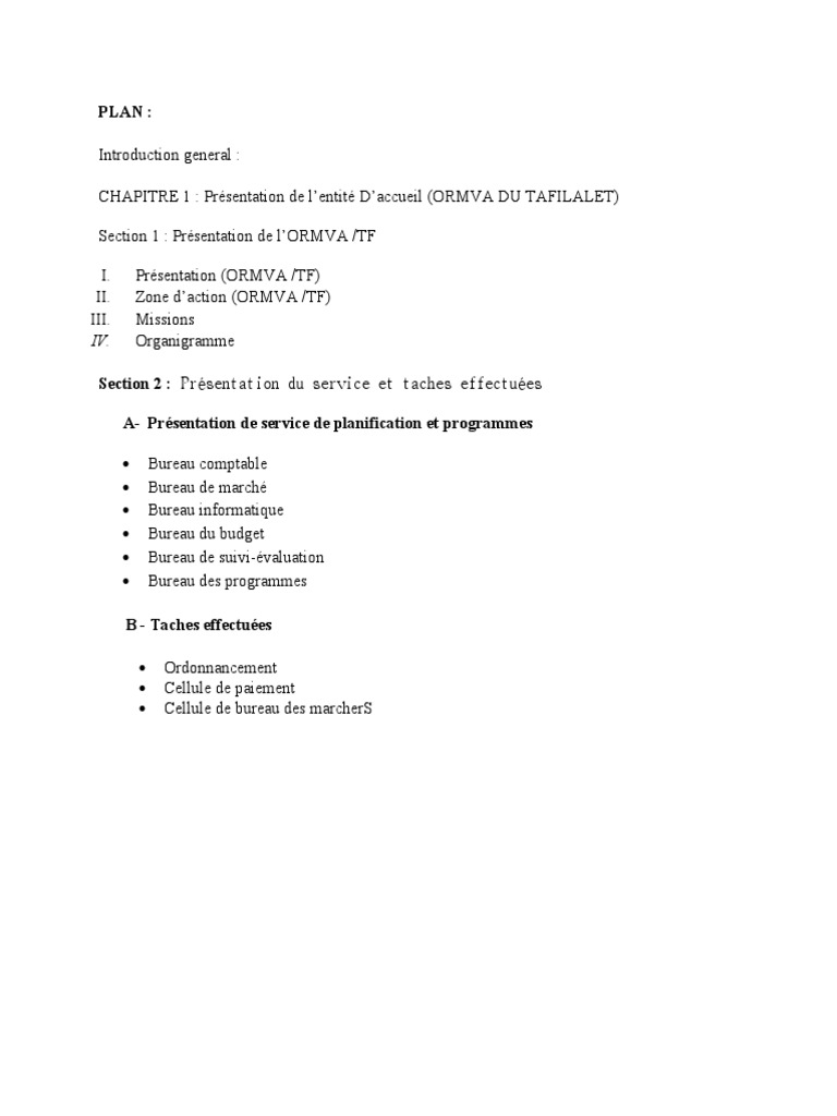 PLAN1 | PDF | Finance et gestion monétaire