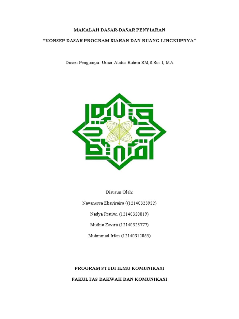 Konsep Program Siaran dan Ruang Lingkup | PDF