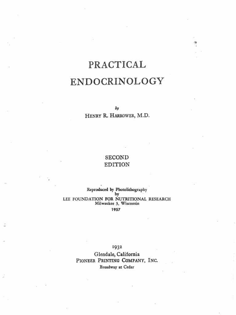 SRP Practical Endocrinology Harrower | PDF | Endocrinology | Endocrine ...