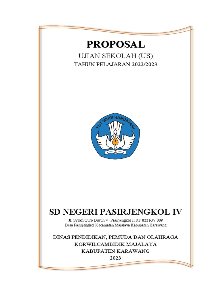 Proposal US SDN PASIRJENGKOL IV - 2023 | PDF