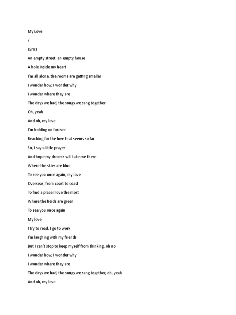 Song Lyrics | PDF