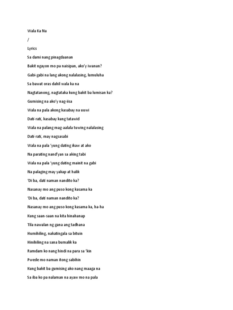Song Lyrics | PDF