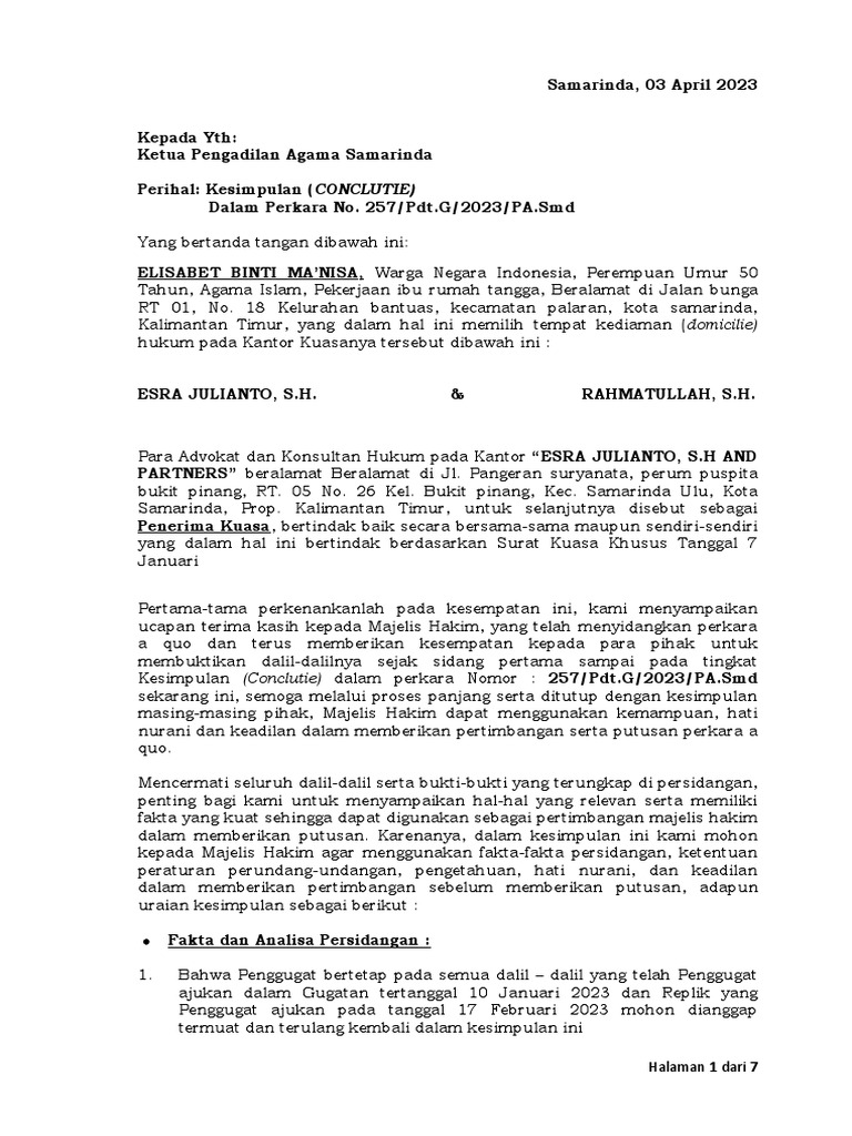 Kesimpulan Gono Gini Fix9 | PDF