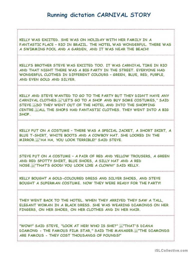 Carnival Adventure: A Running Dictation | PDF | Clothing | Softlines ...