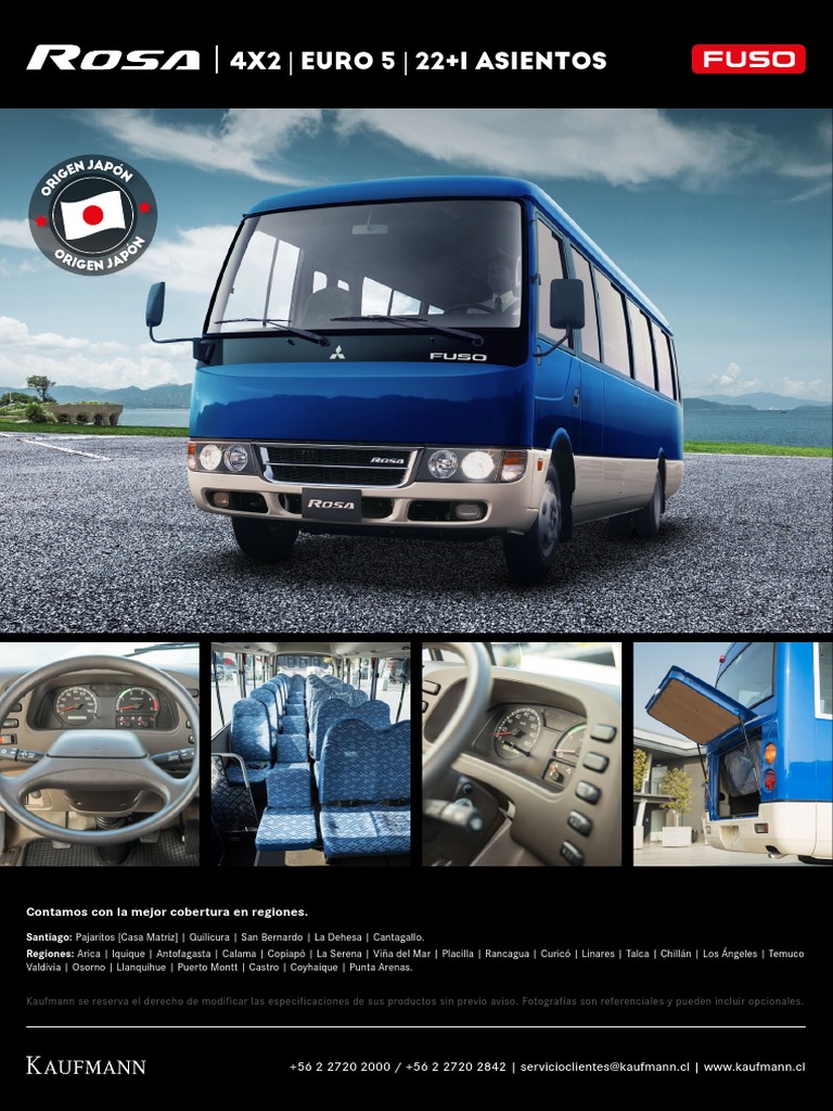Ficha Teìcnica FUSO Rosa 22+1 | PDF | Transporte privado | Vehículos ...