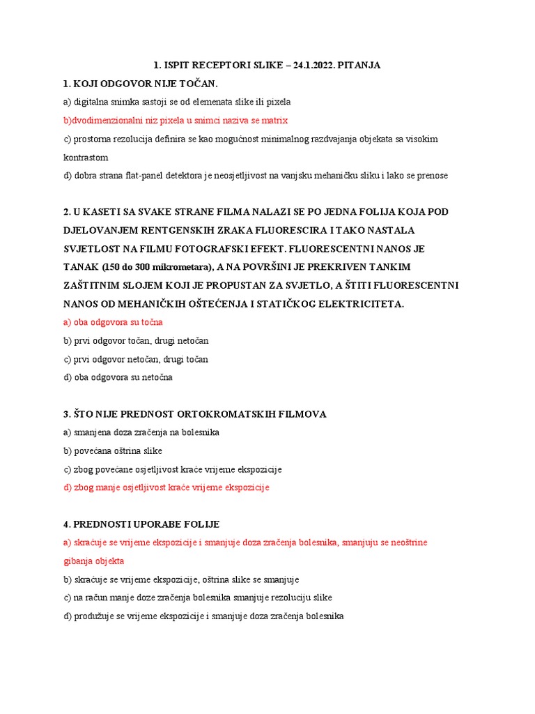 Receptori Slike Pitanja | PDF