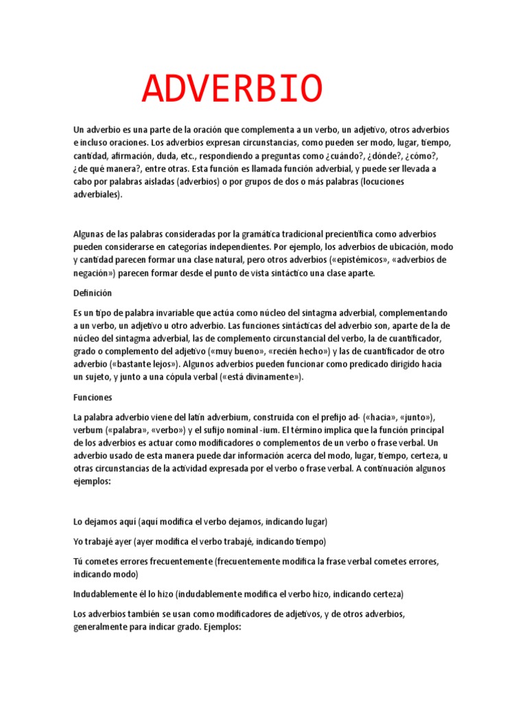 Gramática: Advérbio _ ADVÉRBIO: O QUE É E COMO IDENTIFICAR UM ADVÉRBIO ...