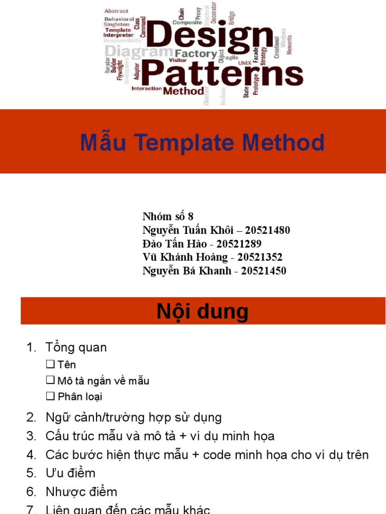 Mẫu Template Method (Nhóm 8) | PDF