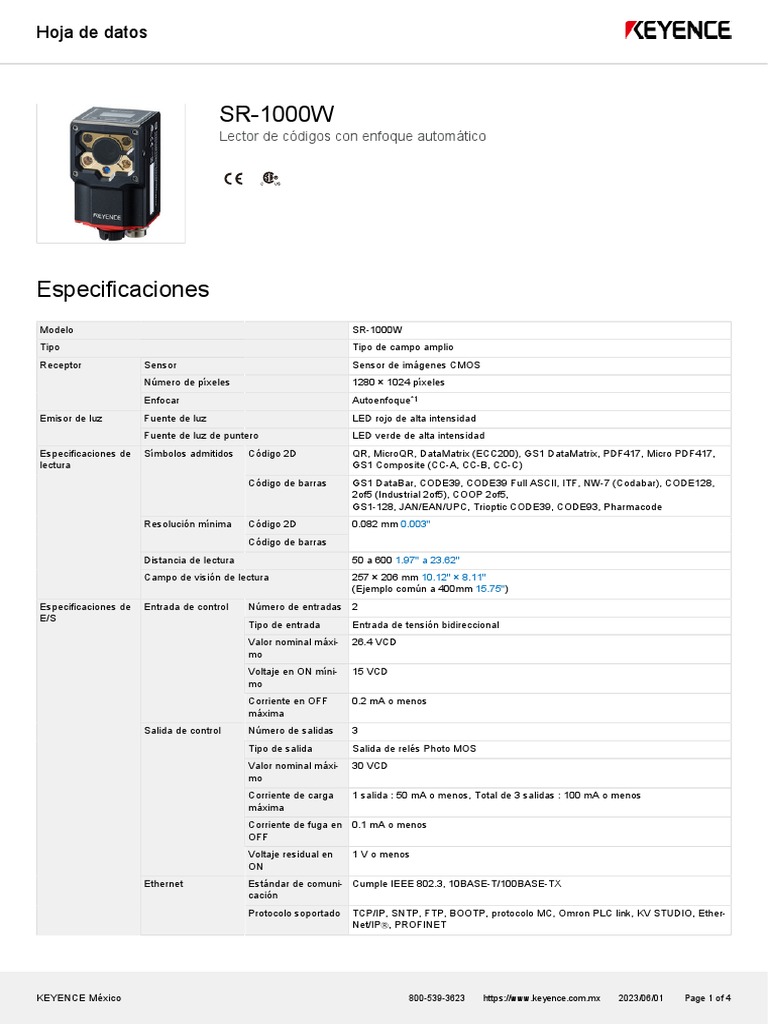 SR-1000W Datasheet | PDF | Ingeniería Informática | Informática