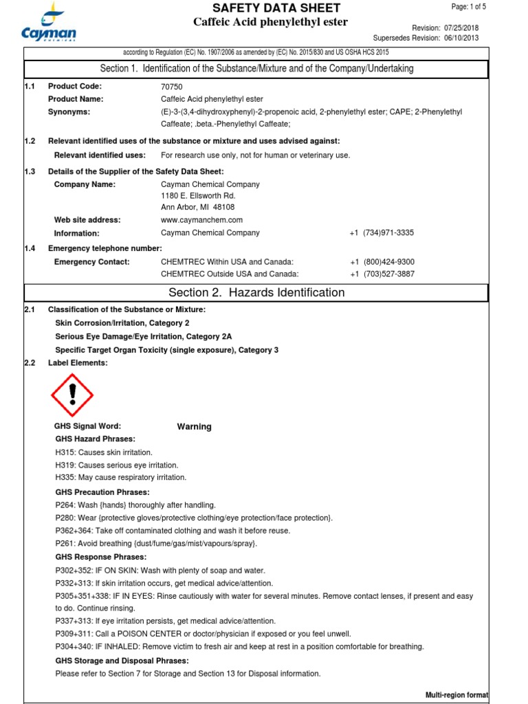 Msds Cape | PDF | Dangerous Goods | Personal Protective Equipment
