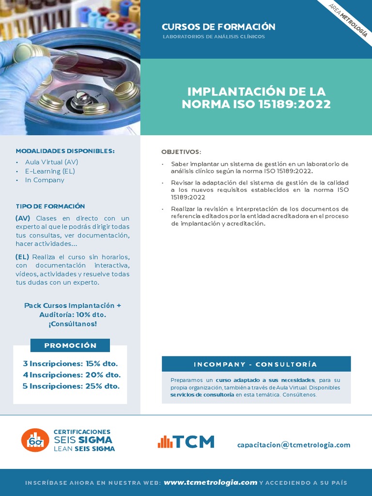 Implantacion de La Norma ISO 15189 LAT | PDF | Calidad (comercial) | Calibración