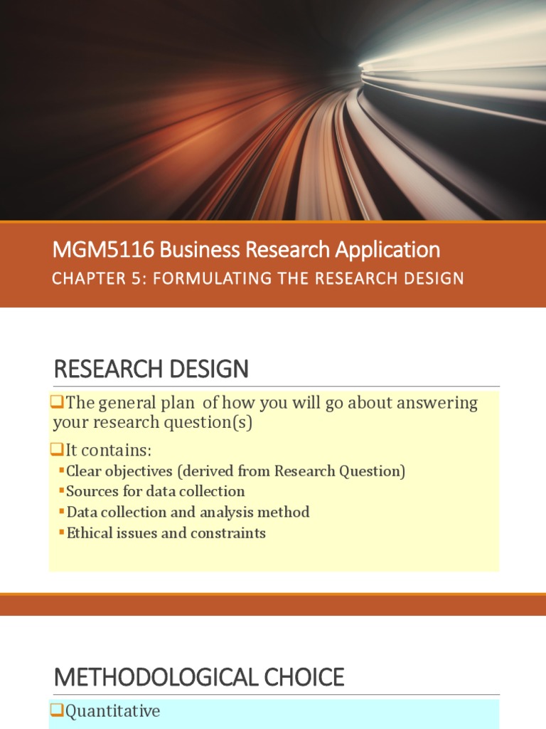 Chapter 5-Formulating The Research Design | PDF | Methodology | Qualitative Research