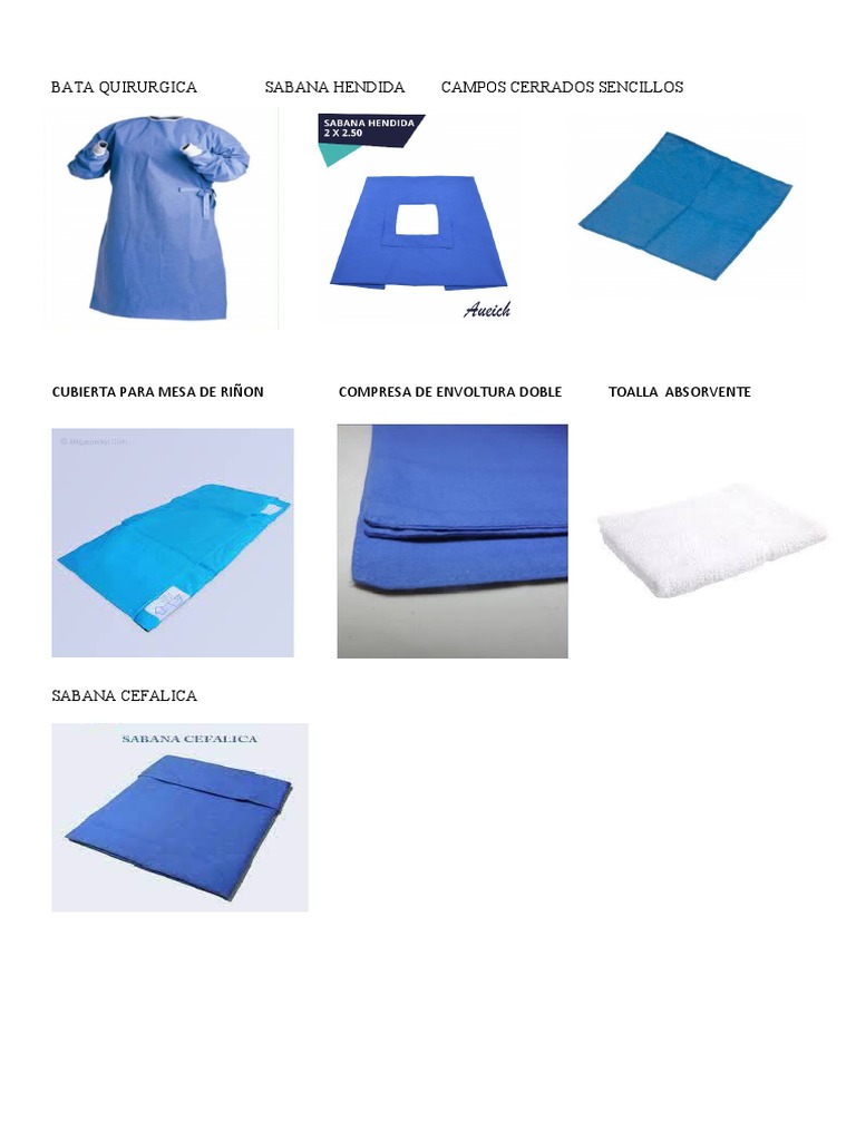 Bata Quirurgica Sabana Hendida Campos Cerrados Sencillos | PDF