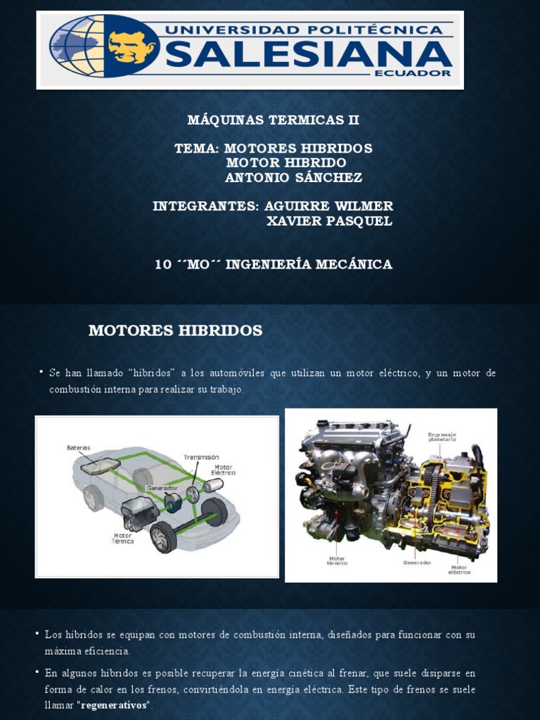 Motor Hibrido Antonio Sanchez-Aguirre-Pasquel | PDF | Vehículo Híbrido ...