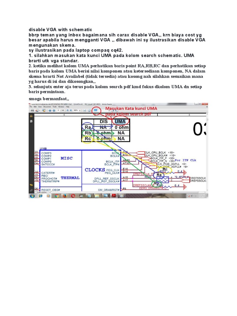 Disable VGA With Schematic | PDF
