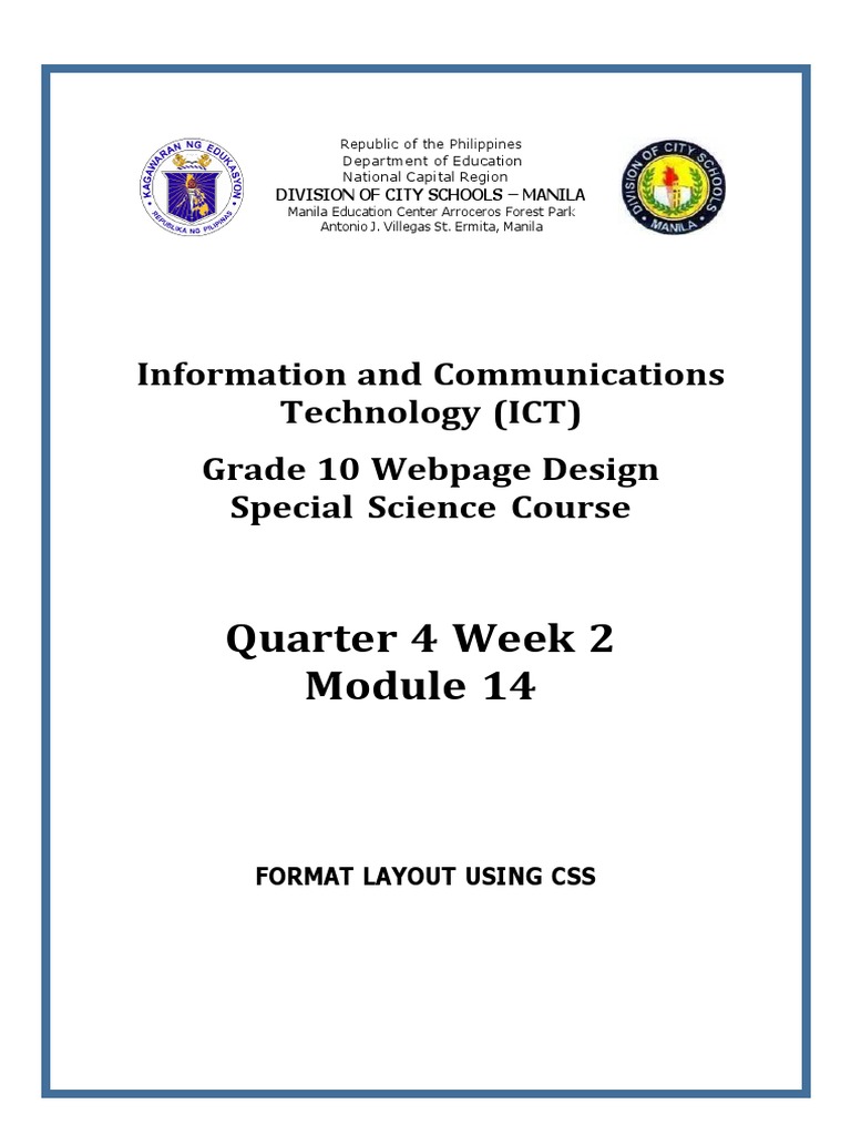 Ict-Webpage-10 q4 Mod14 Week2 | PDF | Page Layout | World Wide Web