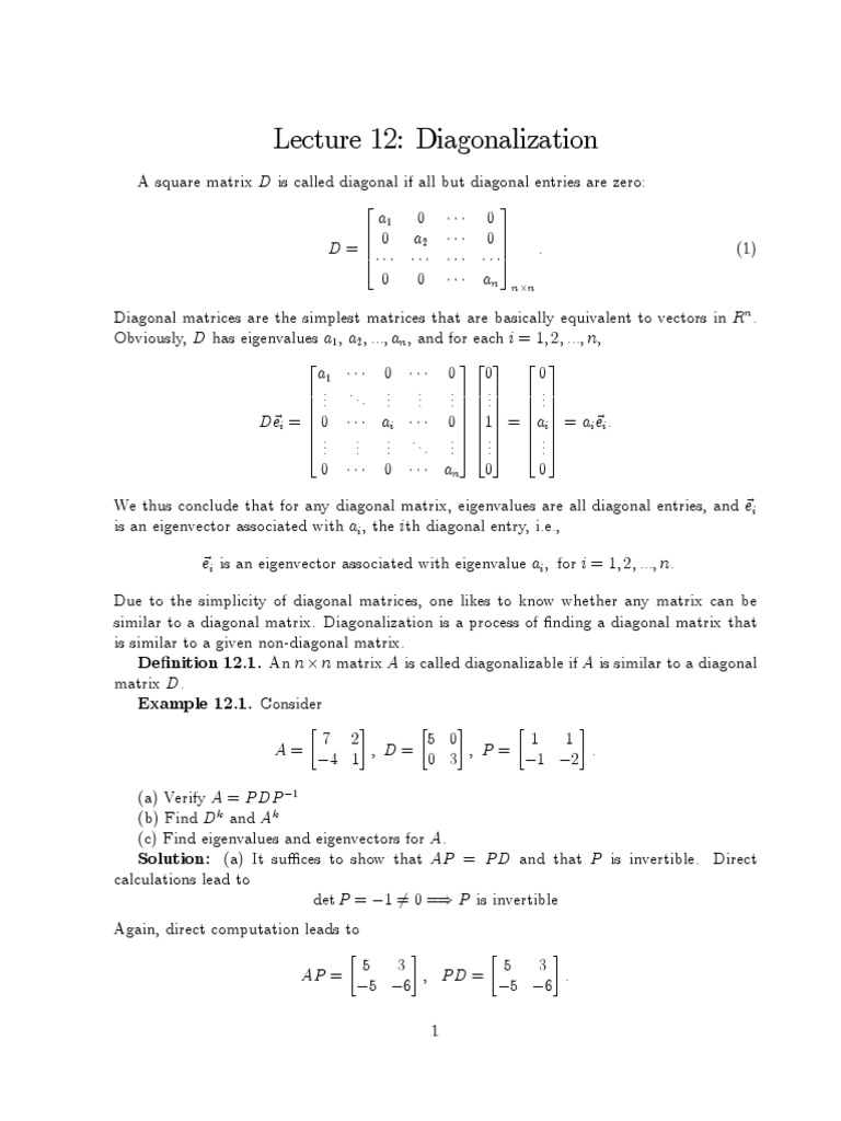 MTH 255 Le | PDF | Eigenvalues And Eigenvectors | Mathematical Analysis