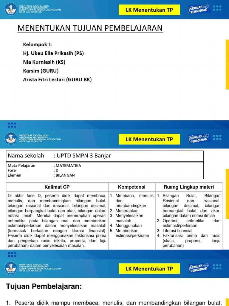 LK Ruang Kolaborasi - Menentukan TP | PDF