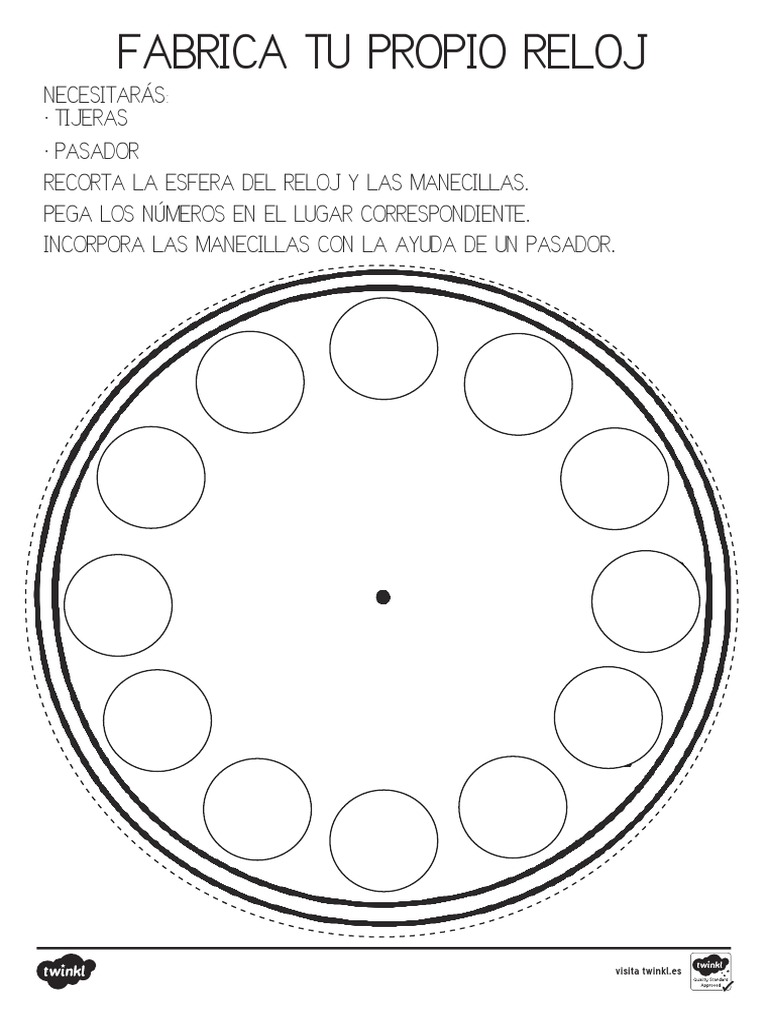 Es T N 5481 Fabrica Tu Propio Reloj Ficha de Actividad | PDF