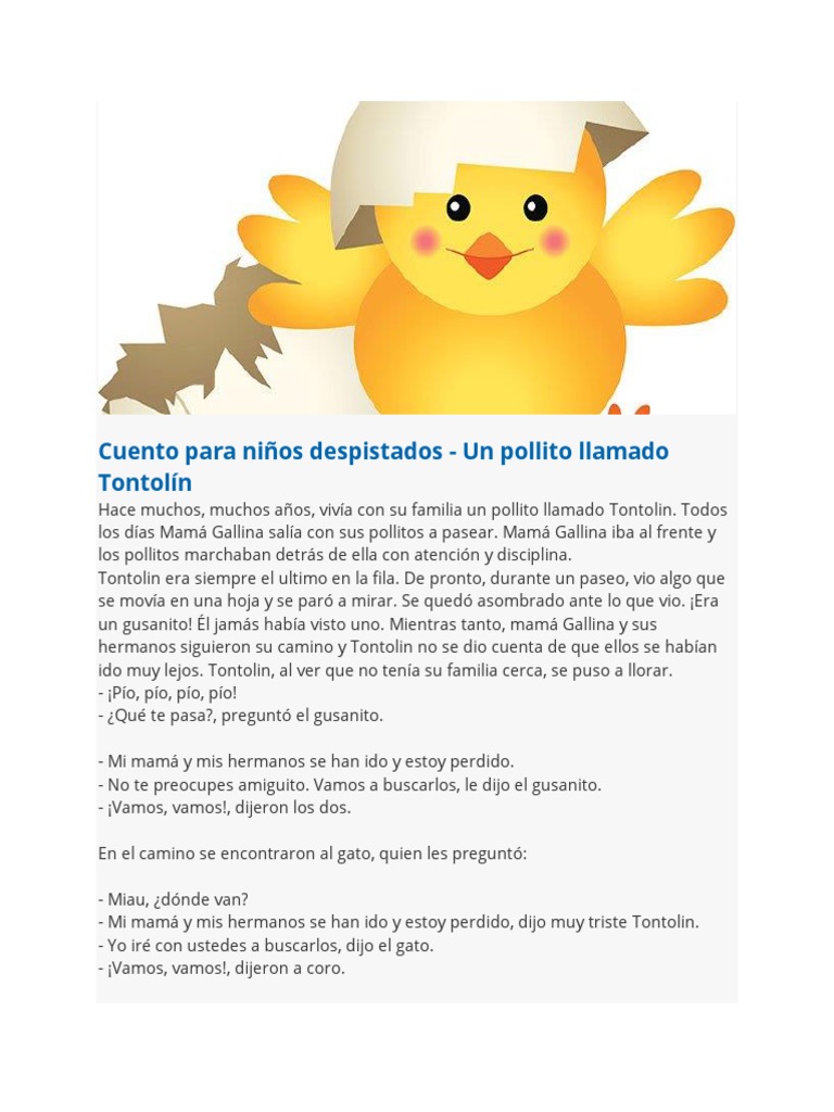 Cuento Pollito | PDF