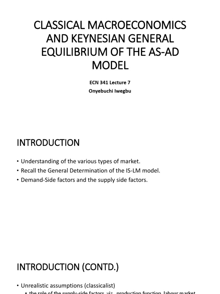 Keynesian vs Classical Macroeconomics | PDF | Long Run And Short Run ...