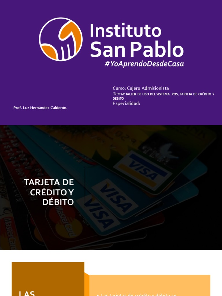 Sesion 1 Taller Pos - Tarjeta Crédito y Débito 05-23 | PDF | Tarjeta de ...