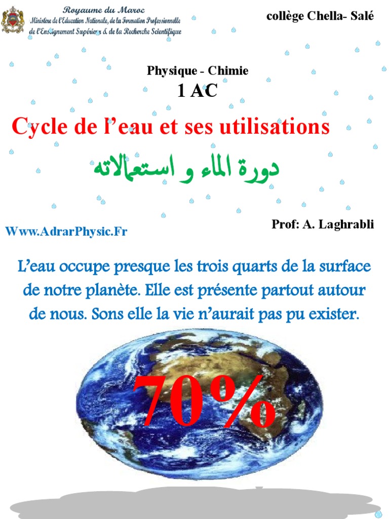 Cours PPT 3 - L'eau Dans Notre Environnement | PDF | Eau | Cycle de l'eau
