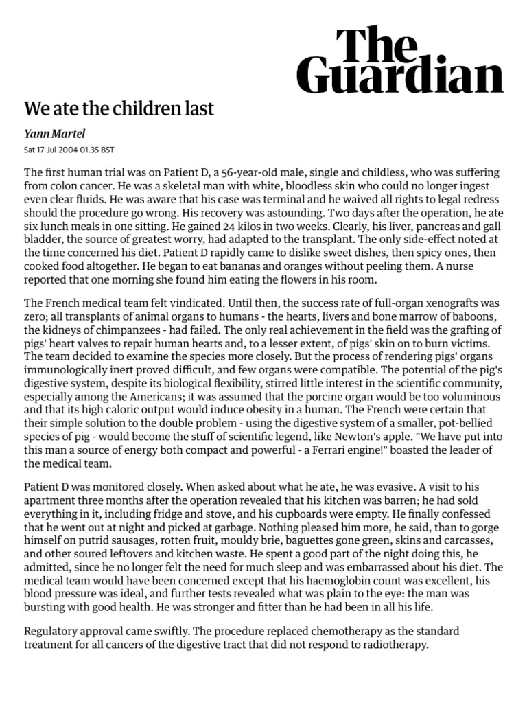 "We Ate the Children Last: A Summary" | PDF