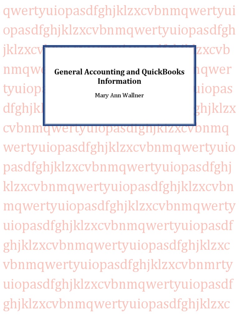 General Accounting and Quickbooks Info | PDF | Debits And Credits ...