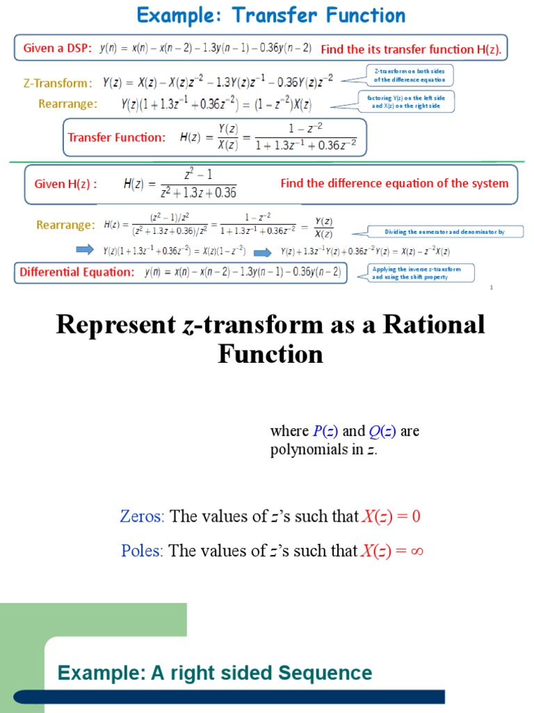 Poles Zeros And Z Transform Pdf Mathematics Applied Mathematics