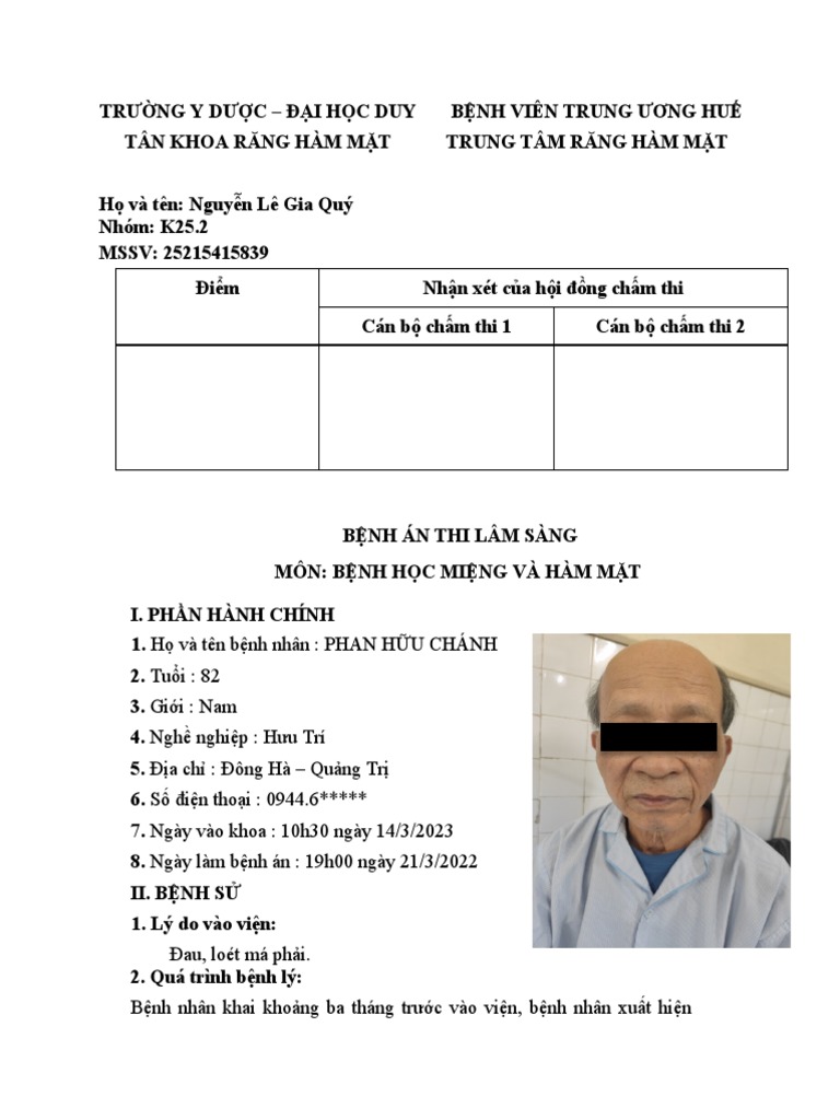 Bệnh án bệnh học thi ls | PDF