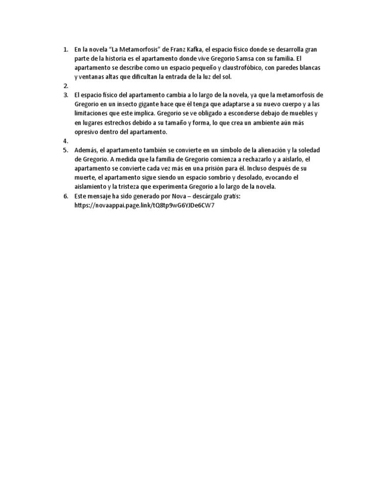 Espacio Fisico Metamorfosis | PDF