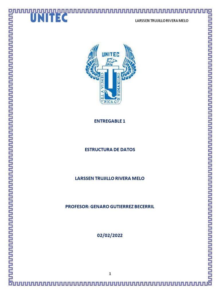 Entregable 1 - Estructura de Datos | PDF