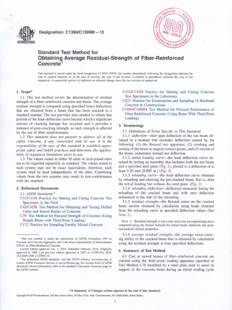 Astm C 1399 M 10 | PDF