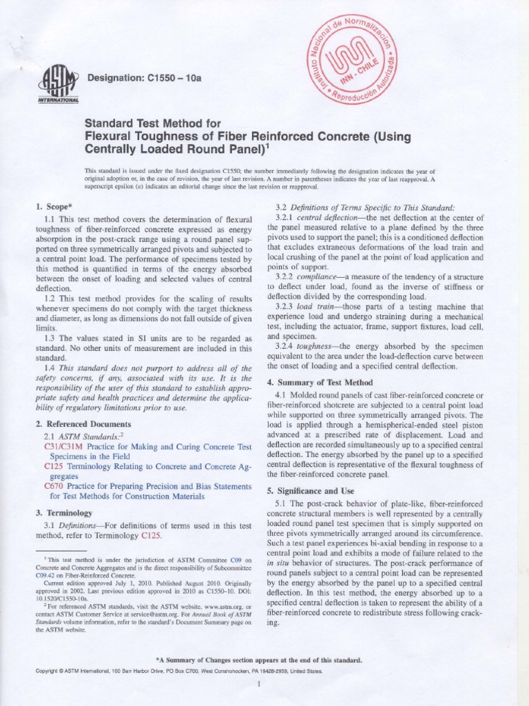 Astm C 1550 10 A | PDF