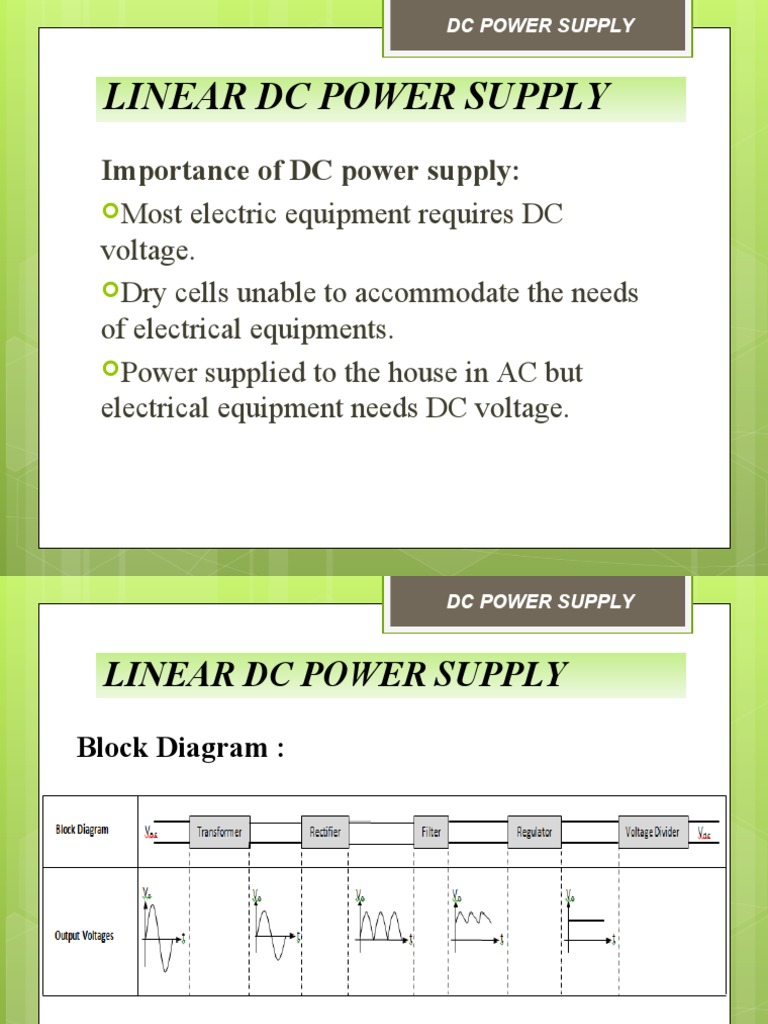 Linear DC Power Supply Guide | PDF | Rectifier | Power Supply