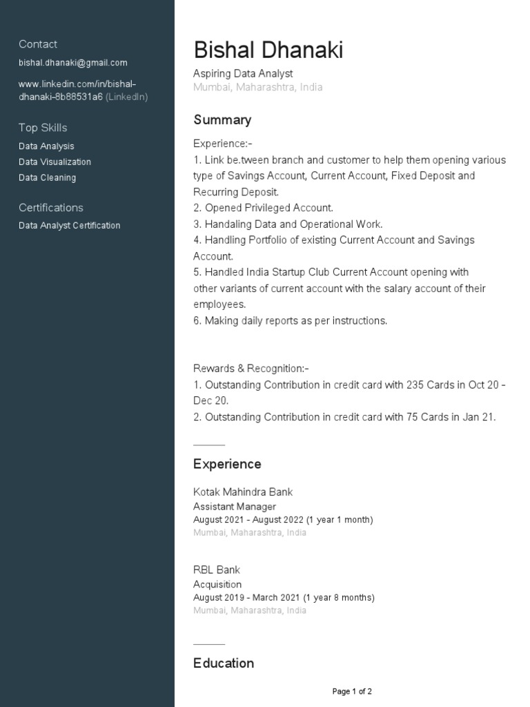 Aspiring Data Analyst Profile | PDF | Business