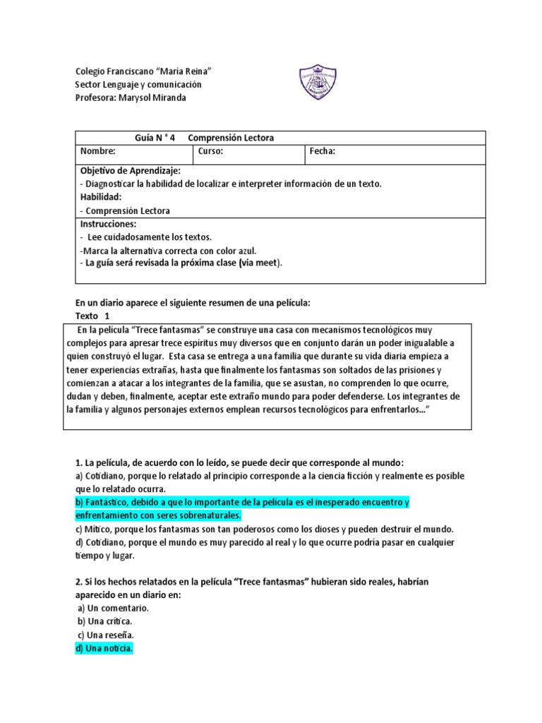 Correccion GUIA #4 | PDF