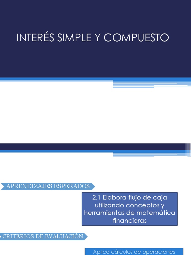 Matematicas Financieras (Interes Simple y Compuesto) | PDF | Interés ...