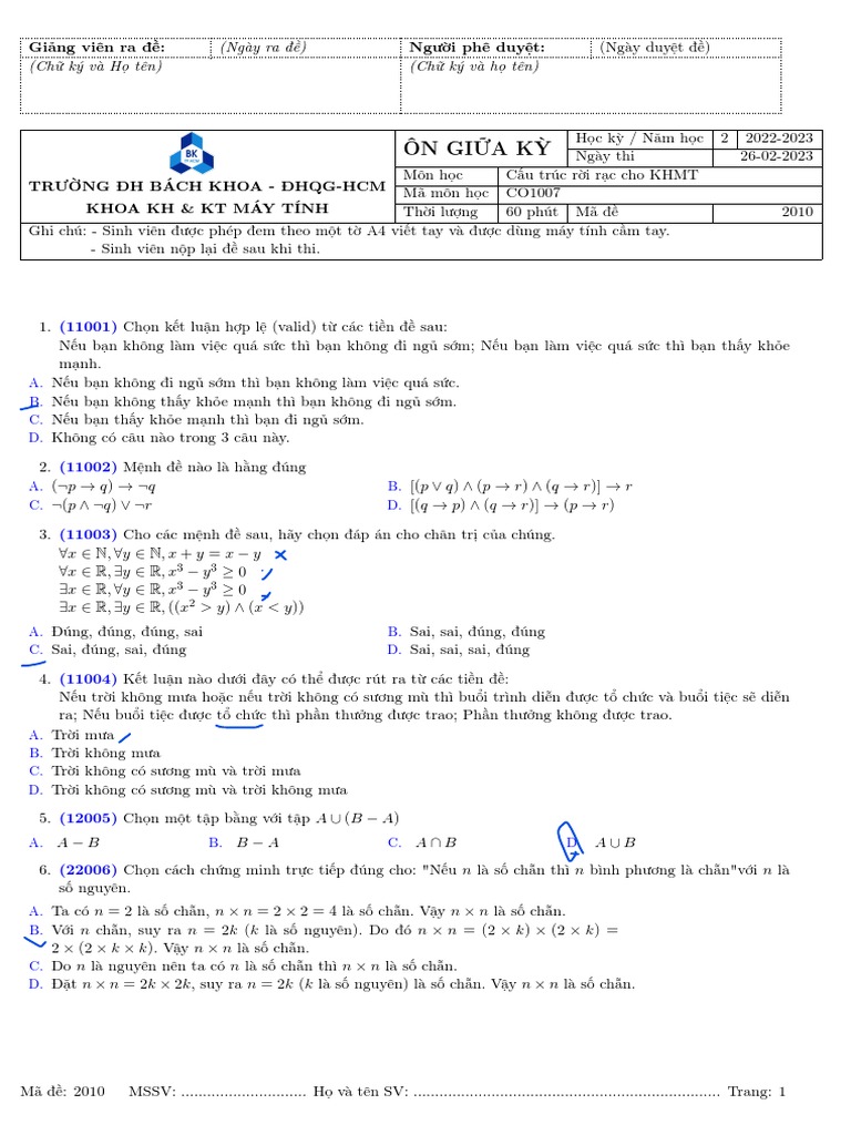 Sample Midterm Test Discrete Structure Pdf